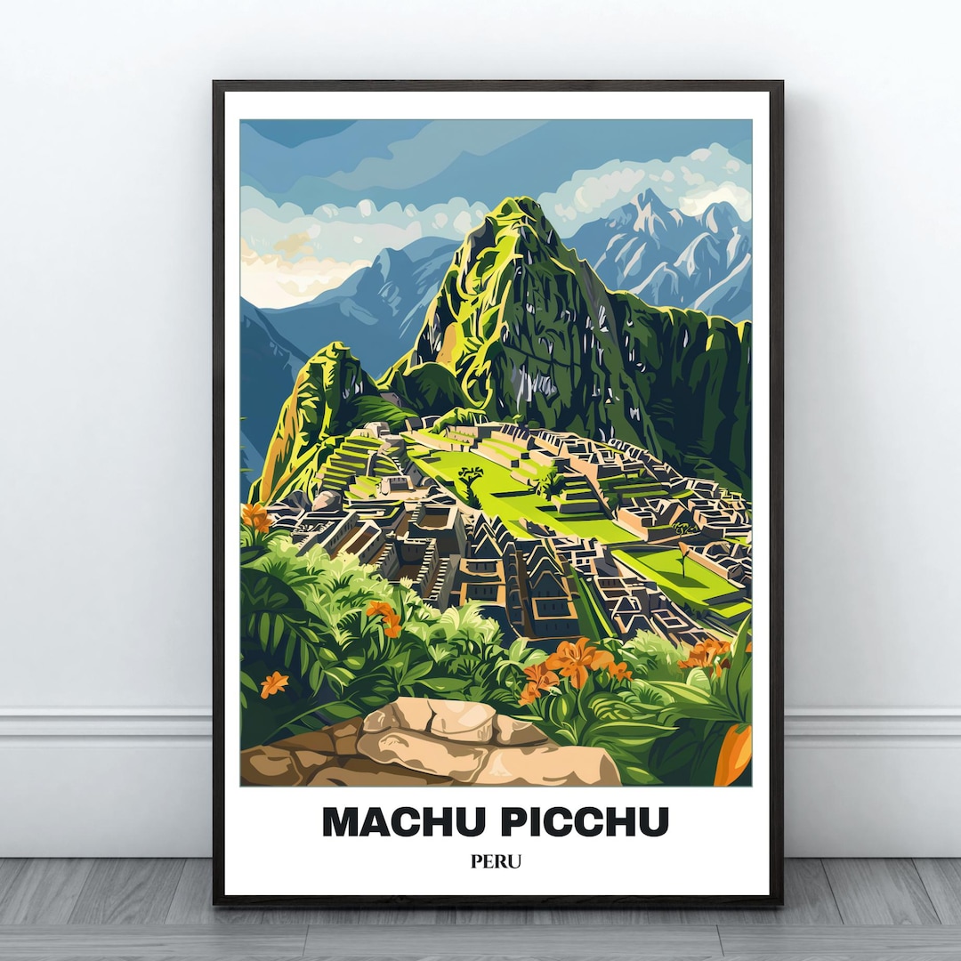 Machu Picchu Travel Printable Poster - Peru Travel Poster -citycape ...