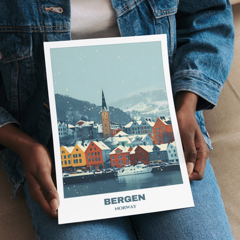 Bergen Printable Travel Poster Norway Travel Poster Insta Download ...