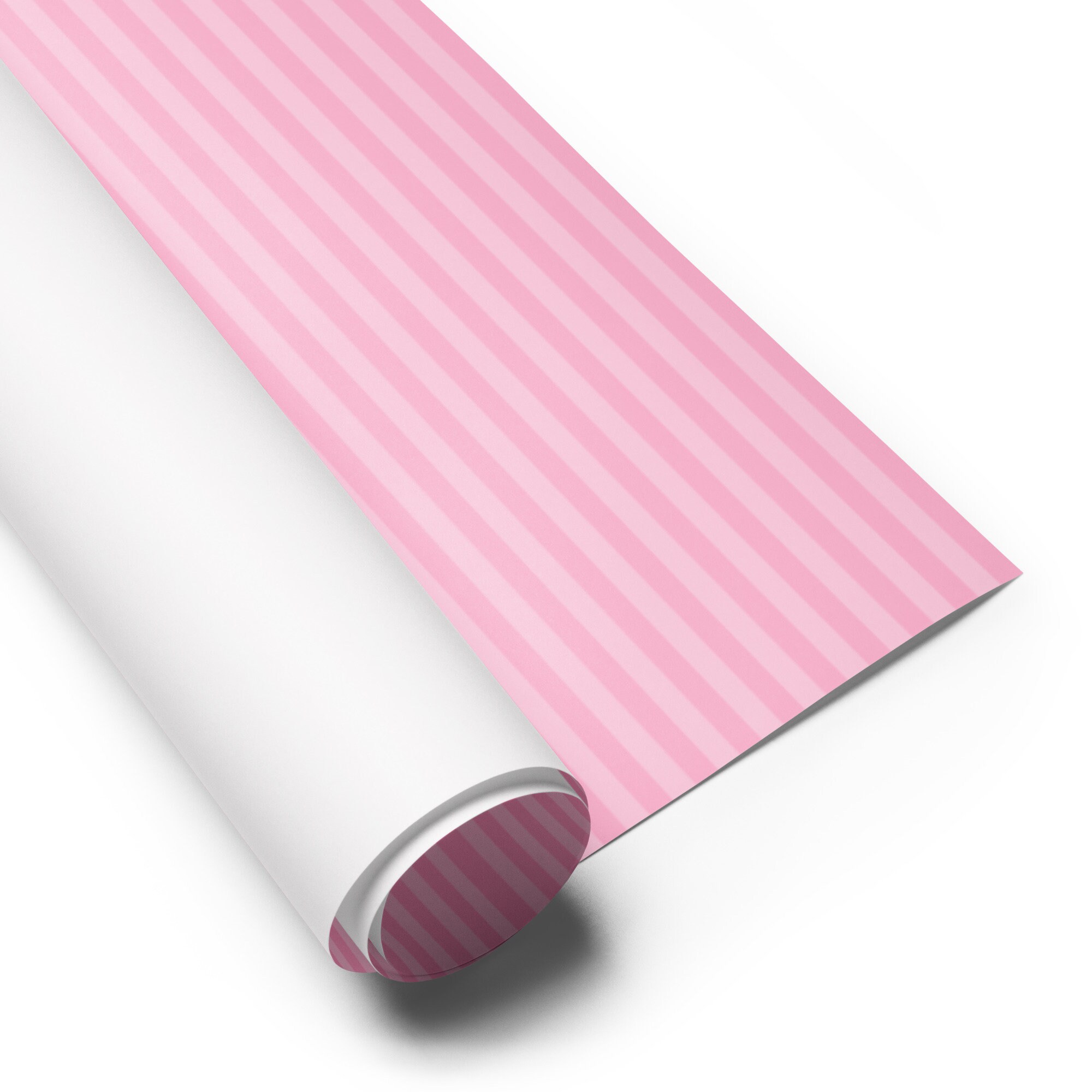 Wrapping Paper: Eloise Light and Dark Pink Pin Striped Gift Wrap ...