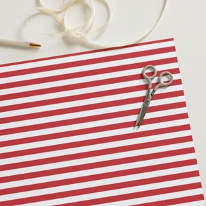 Wrapping Paper: Classic Red and White Striped Christmas Design | Gift ...