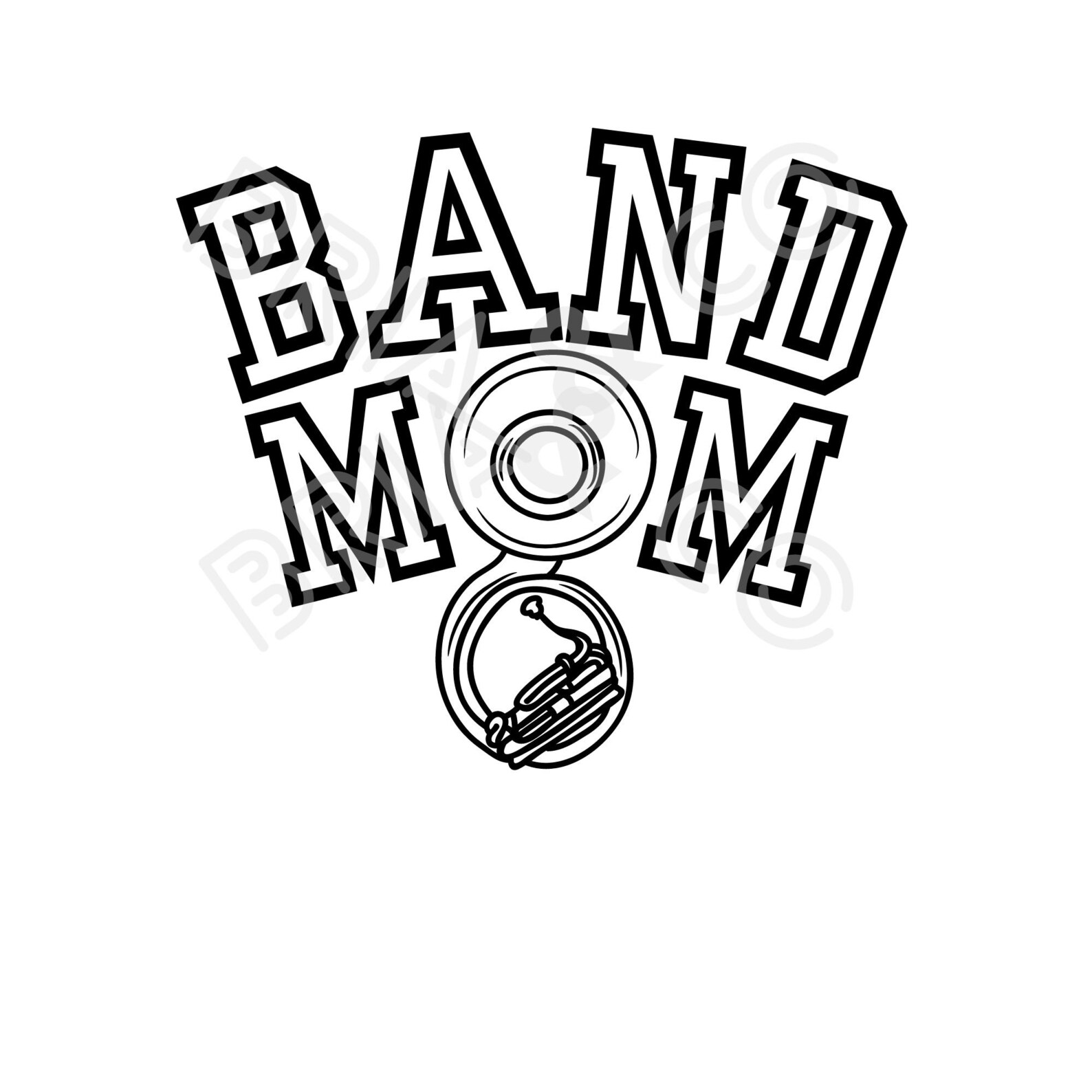 Sousaphone Band Mom SVG - Etsy