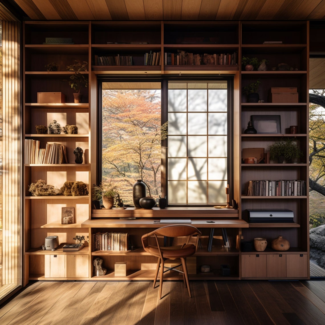 Japan Zen Office Background | Zoom Virtual Backgrounds | Office ...