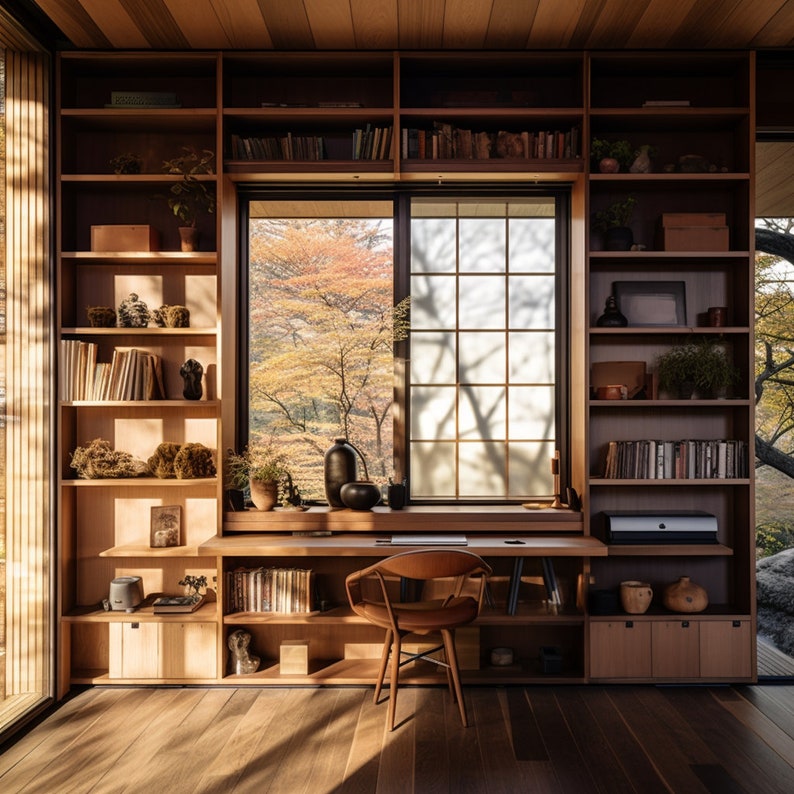 Japan Zen Office Background | Zoom Virtual Backgrounds | Office ...