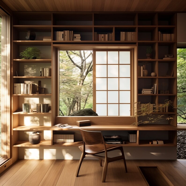 Japan Zen Office Background | Zoom Virtual Backgrounds | Office ...