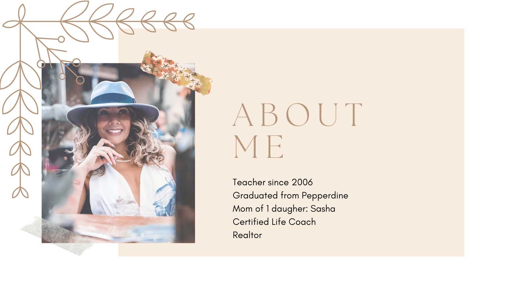 First Days of School About Me PPT for Teachers | Simple Powerpoint for ...