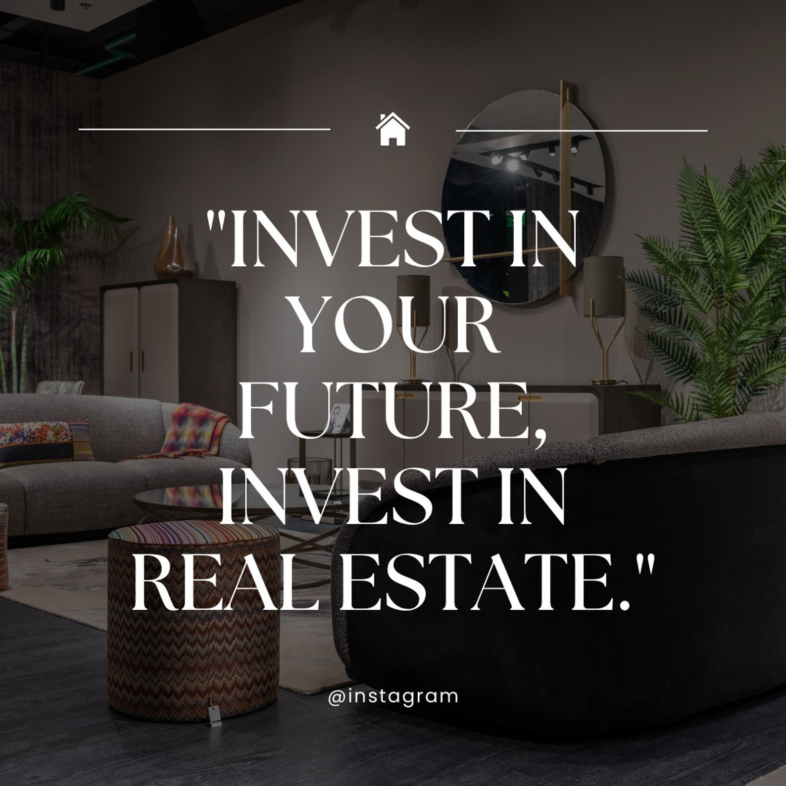Sophisticated Red Real Estate Post for Instagram | Luxury Posts | Real ...