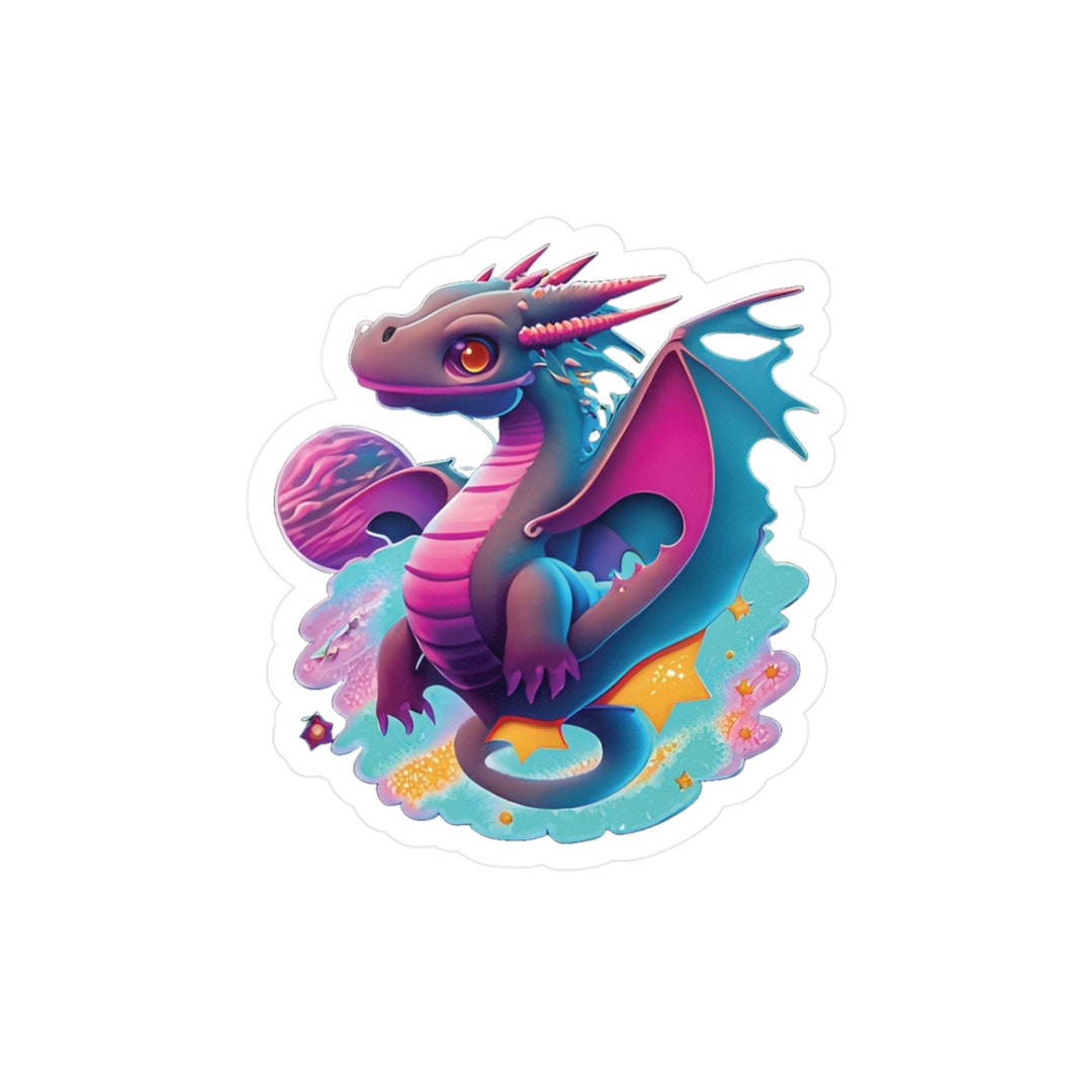 Dragon Sticker, Galactic Dragon Sticker, Galaxy Sticker, Dragon ...