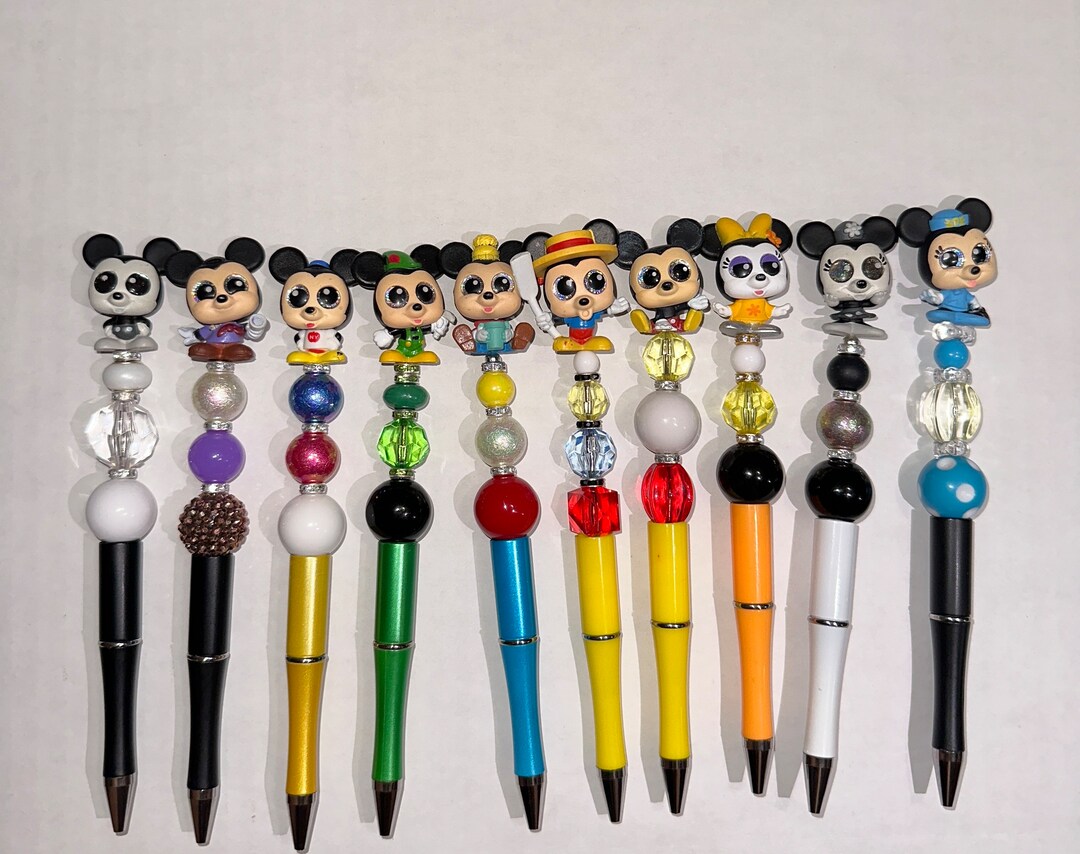 Mickey Mouse and Minnie Mouse Themed Pens With Disney Doorables - Etsy