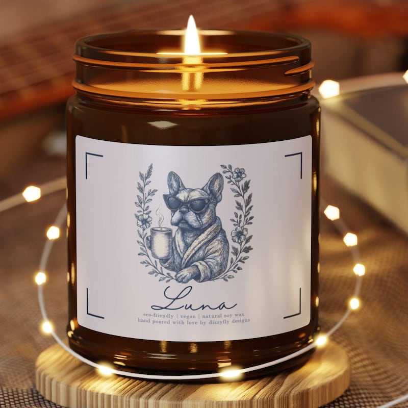 Candle With French Bulldog - Etsy