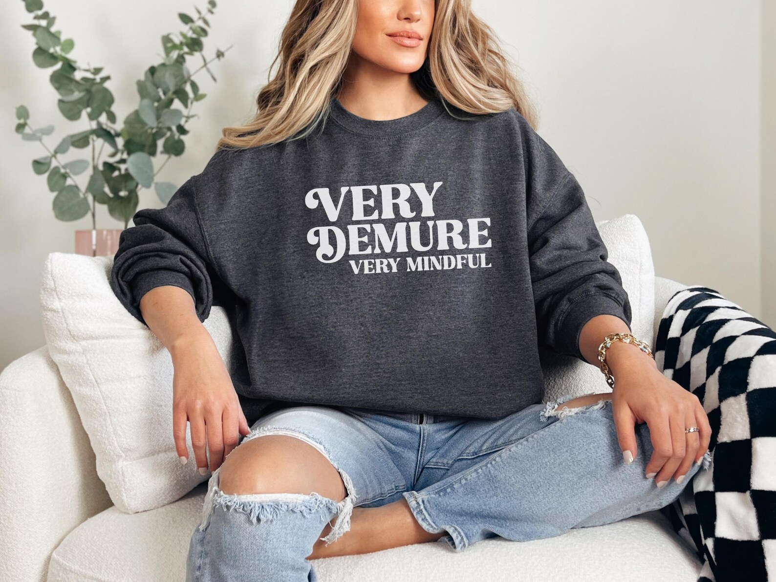 Very Demure Very Mindful Sweatshirt, Cutesy Trendy Tik Tok Meme ...