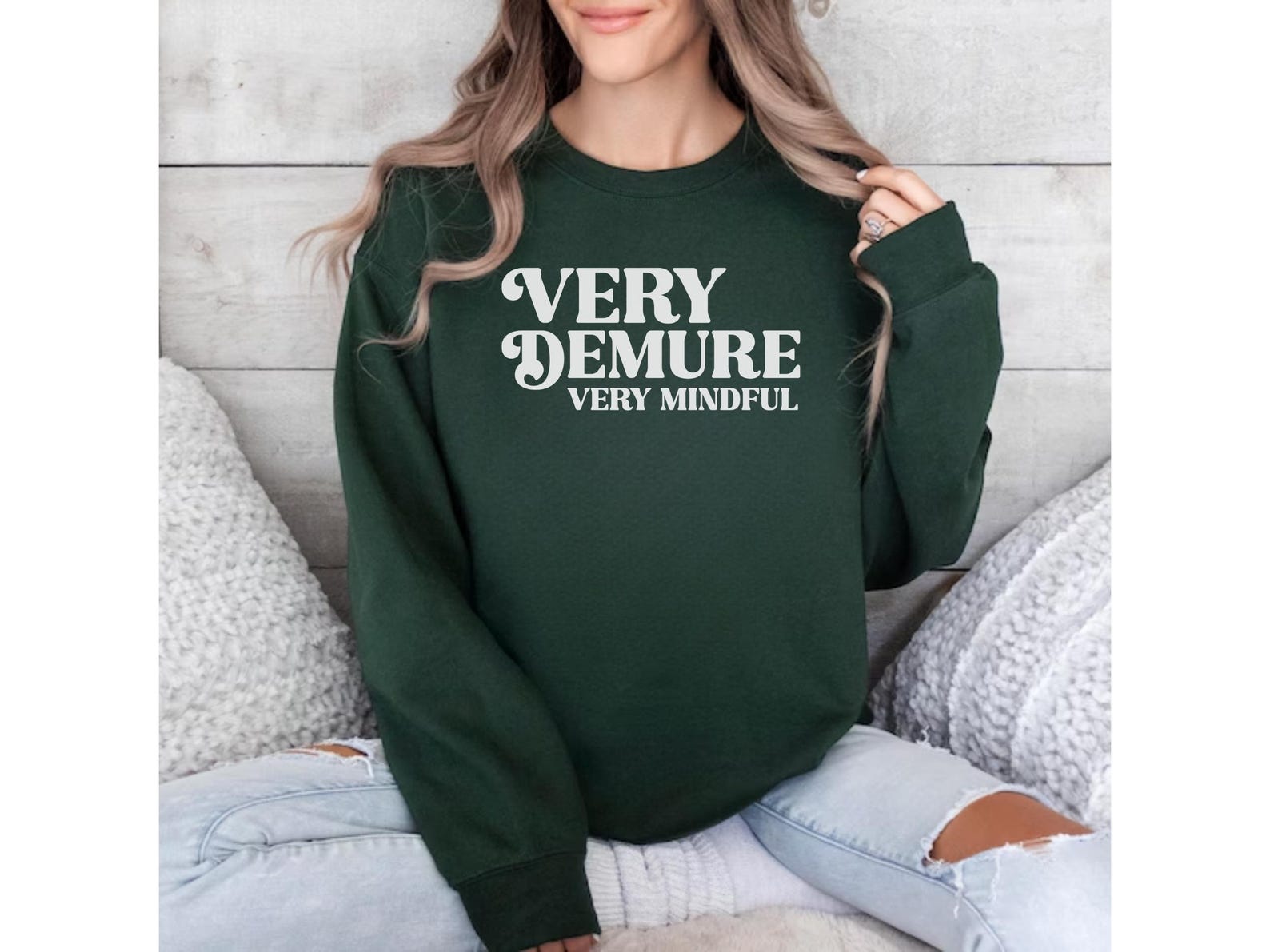 Very Demure Very Mindful Sweatshirt, Cutesy Trendy Tik Tok Meme ...