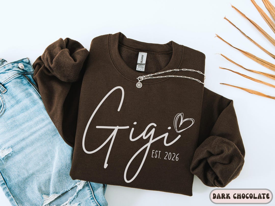 Personalized Gigi Sweatshirt Gift, Custom Gigi Crewneck for Pregnancy ...