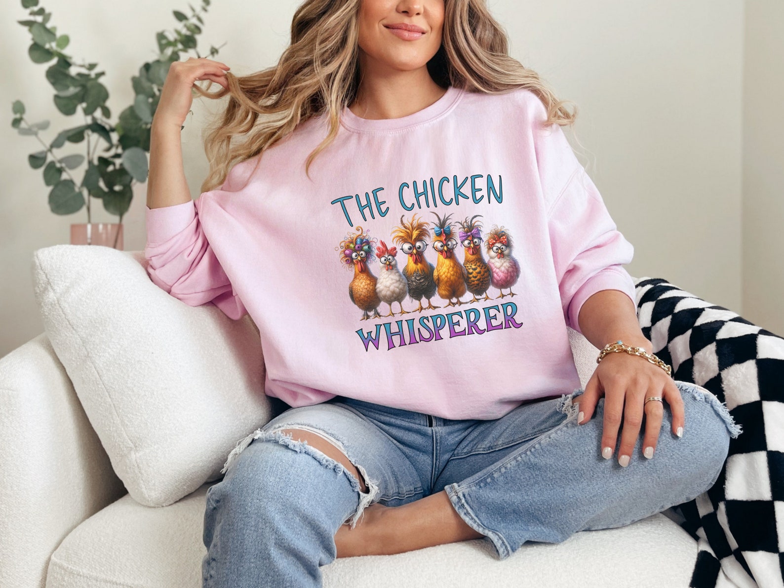Funny Chicken Sweatshirt Chicken Lover Gift, Farmer Sweatshirt Gift ...
