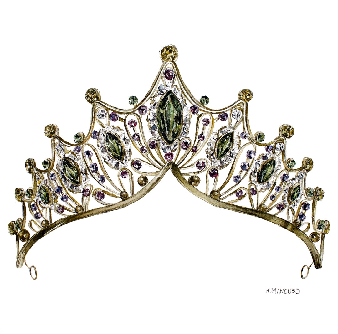 Mardi Gras Queen Crown Art Print: New Orleans Southern Decor - Etsy