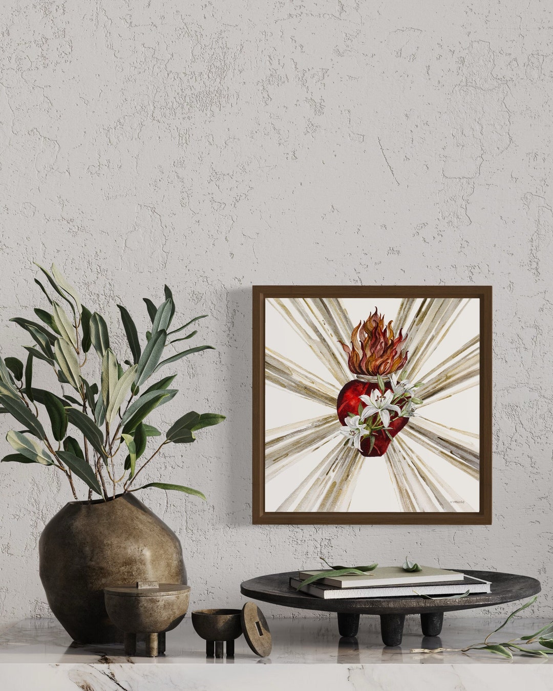 Chaste Heart of St. Joseph Art Print Hearts of the Holy Family Painting ...