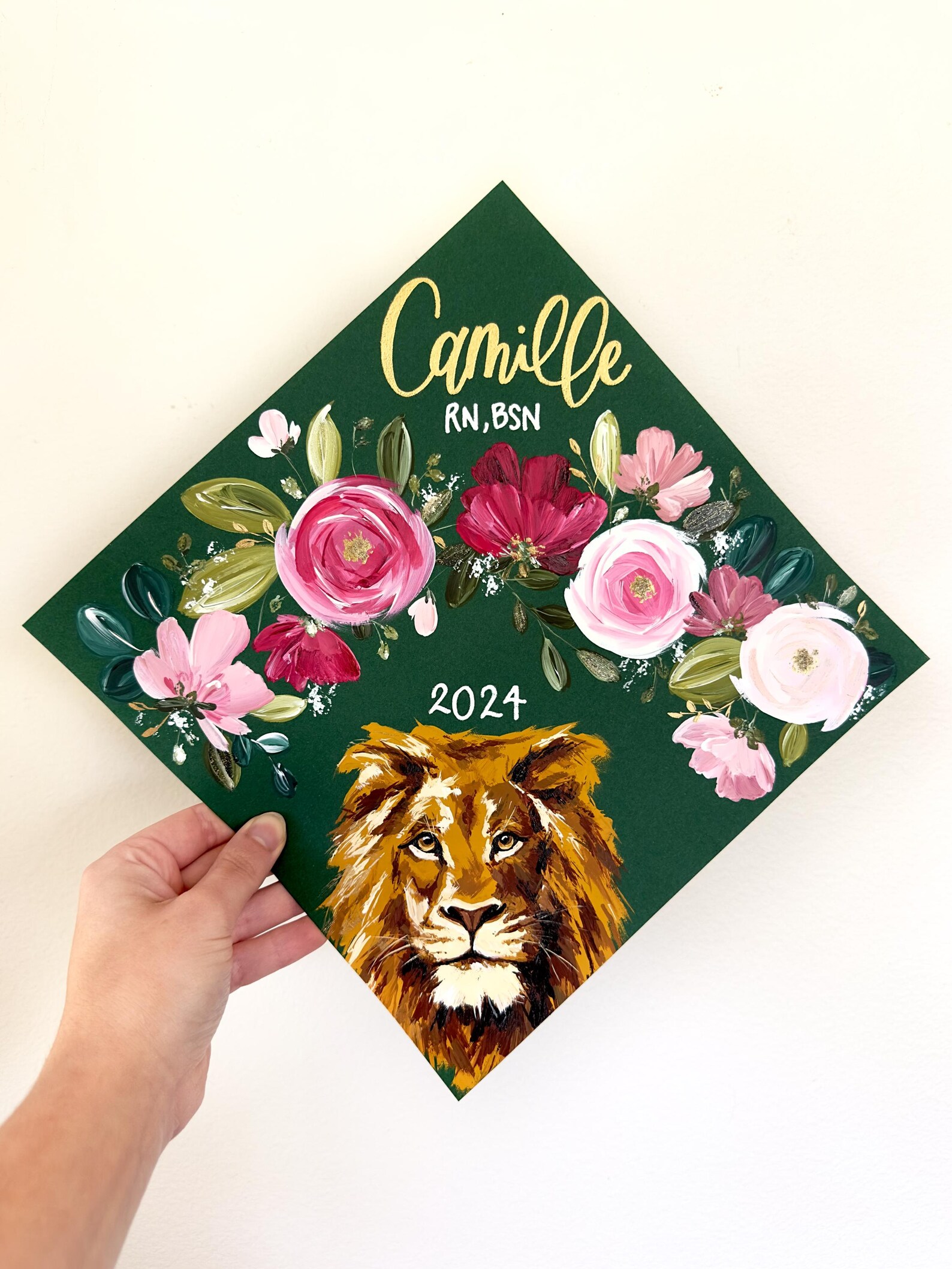 Custom Hand-painted Mascot Graduation Cap Topper - Etsy
