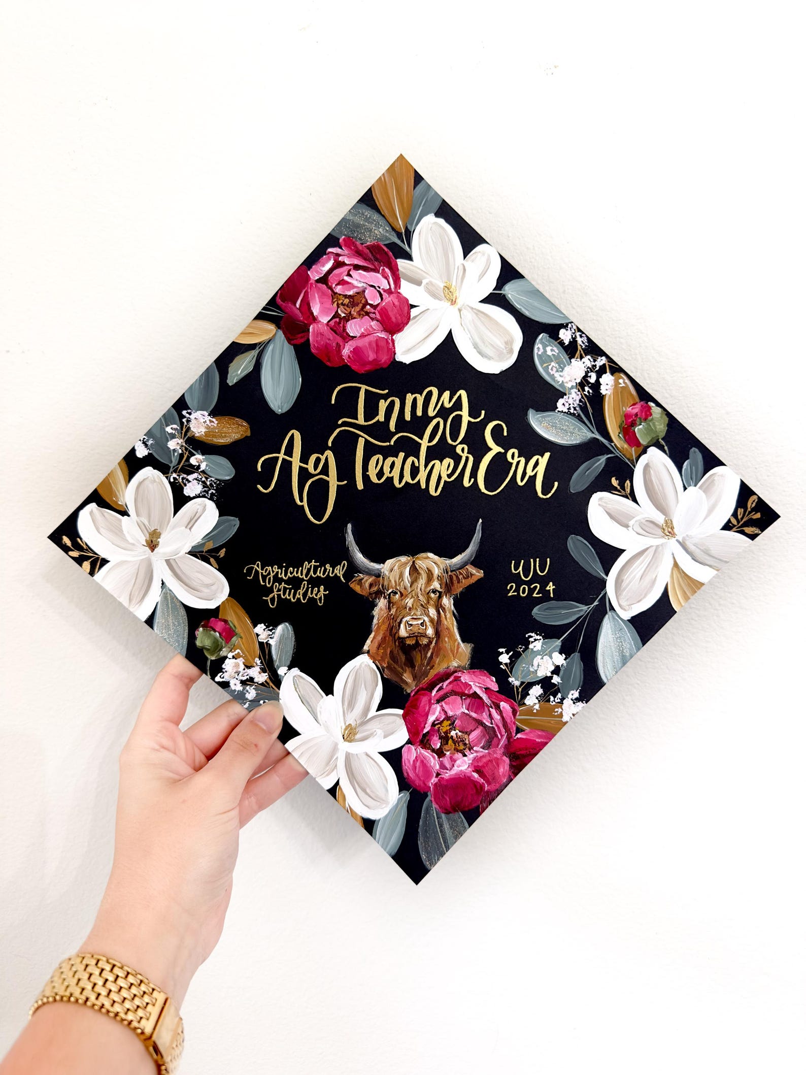 CUSTOM Mascot Graduation Cap Topper — Painted Grad Cap Topper ...