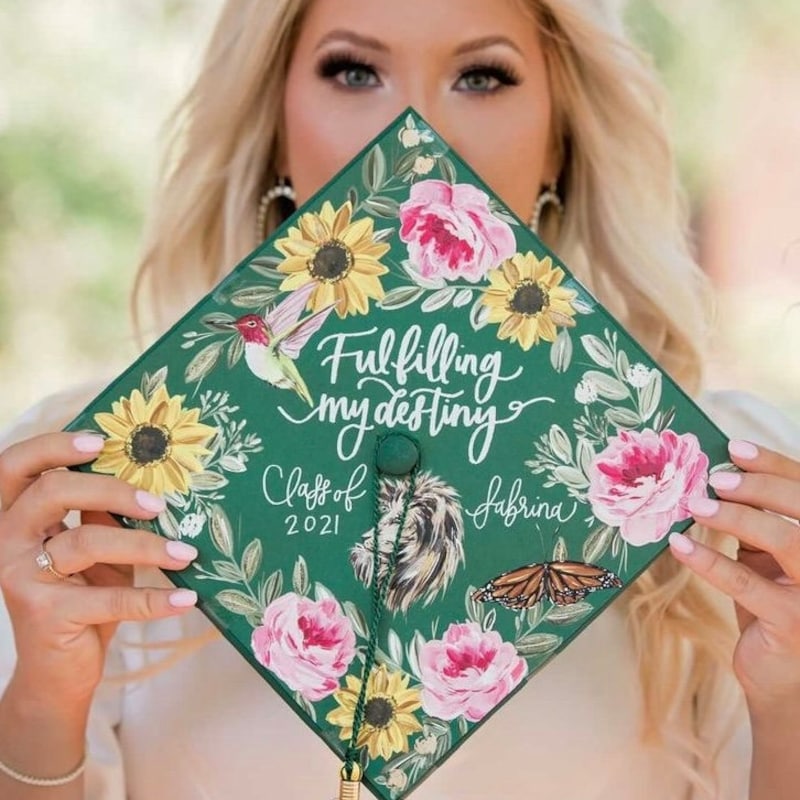 Floral Grad Cap - Etsy