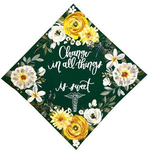 CUSTOM Nurse Graduation Cap Topper — Painted RN Grad Cap | Personalized ...