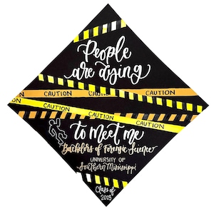 CUSTOM Criminology Graduation Cap Topper — Painted Grad Cap ...
