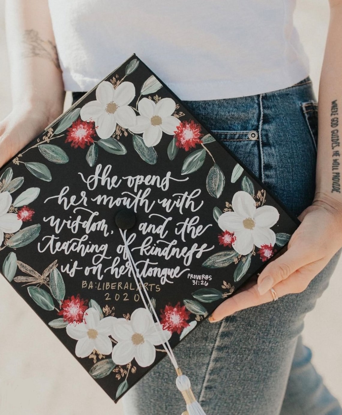 CUSTOM Graduation Cap Topper Hand Painted Grad Cap Topper Grad Gift ...