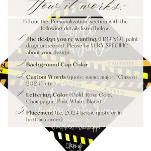 CUSTOM Criminology Graduation Cap Topper — Painted Grad Cap ...