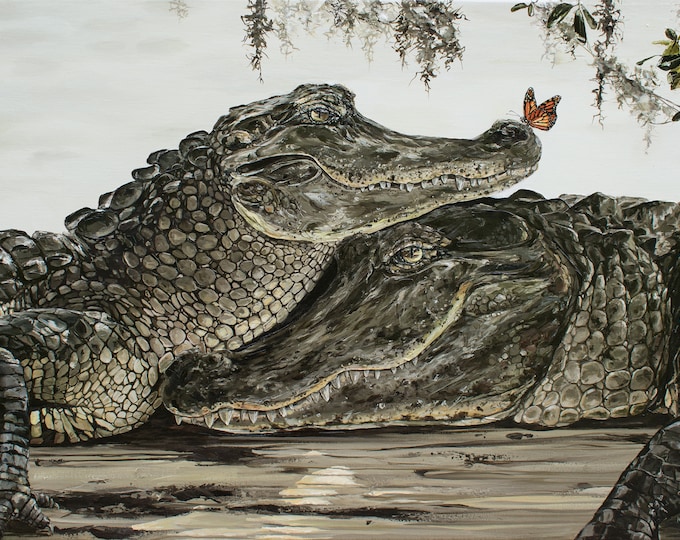 Swamp With Alligator Picture, Louisiana Swamp Wall Hanging, Florida ...