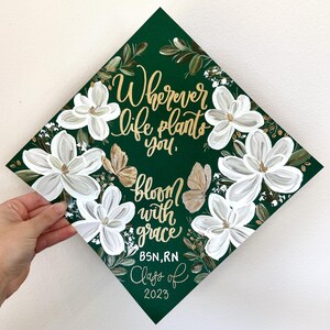 CUSTOM God Bible Verse Graduation Cap Topper — Painted Grad Cap ...