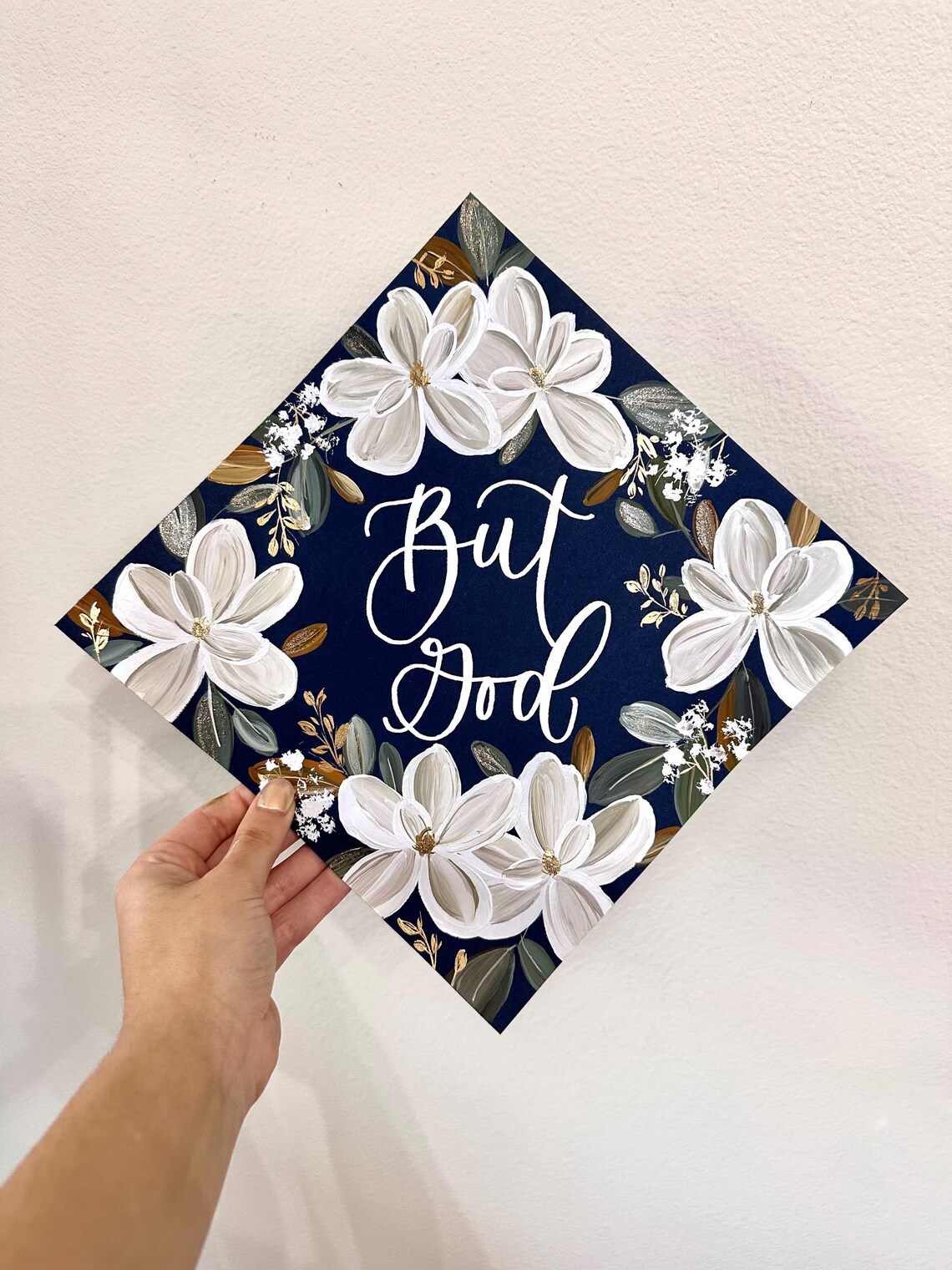 CUSTOM God Bible Verse Graduation Cap Topper — Painted Grad Cap ...