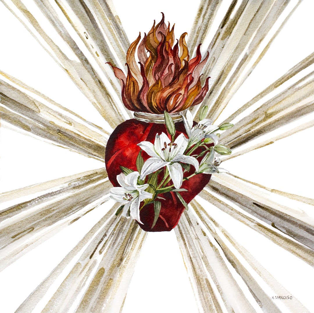 Chaste Heart of St. Joseph Art Print: Catholic Holy Family Painting - Etsy