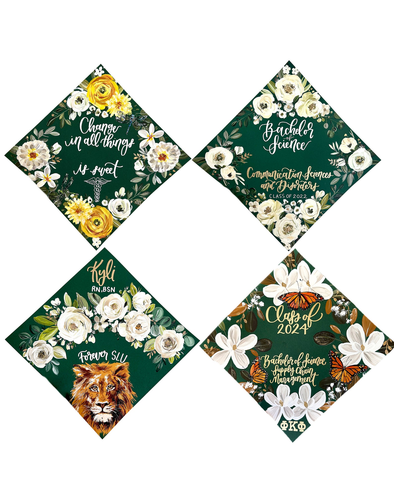 CUSTOM Graduation Cap Topper Hand Painted Grad Cap Topper Grad Gift ...