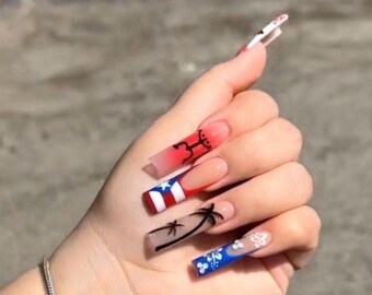 Puerto Rico Set of Press on Nails - Etsy