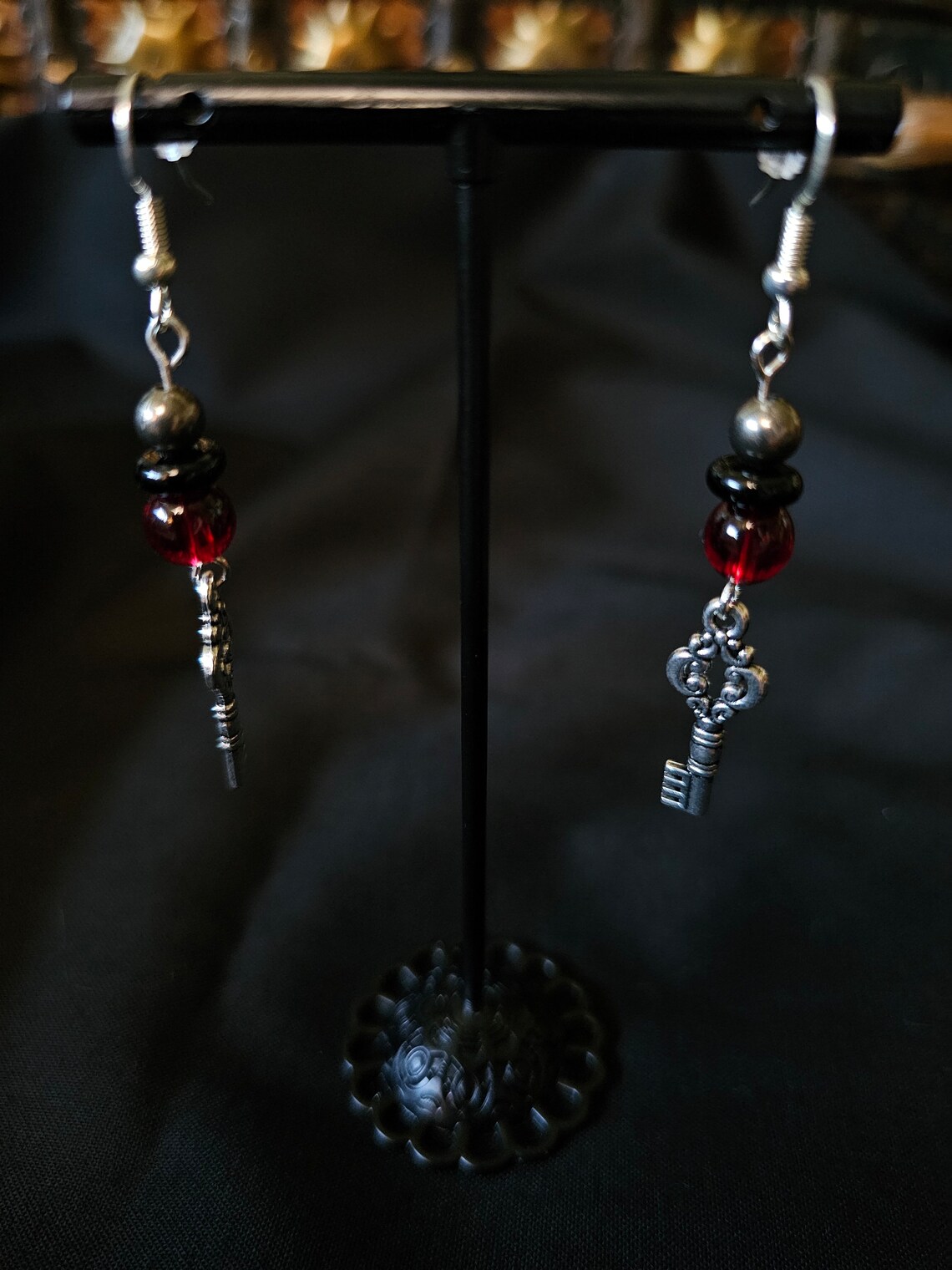 Gothic Key Earrings - Etsy