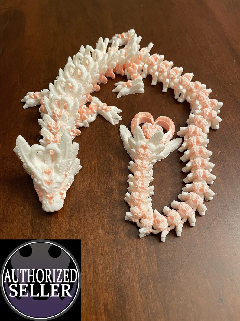 Flexible Heart Dragon by Cinderwing3d - Etsy