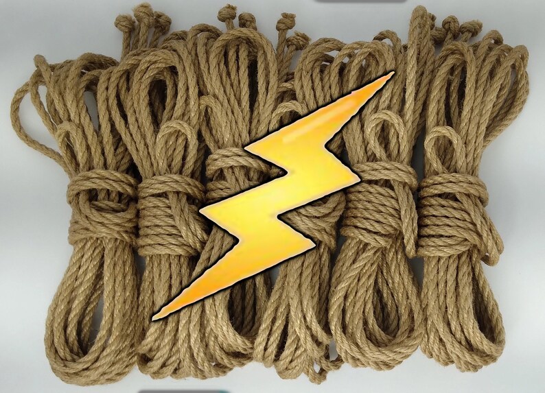 6mm Jute Bondage Rope, CONDUCTIVE, Medium Lay, Handmade Japanese BDSM ...