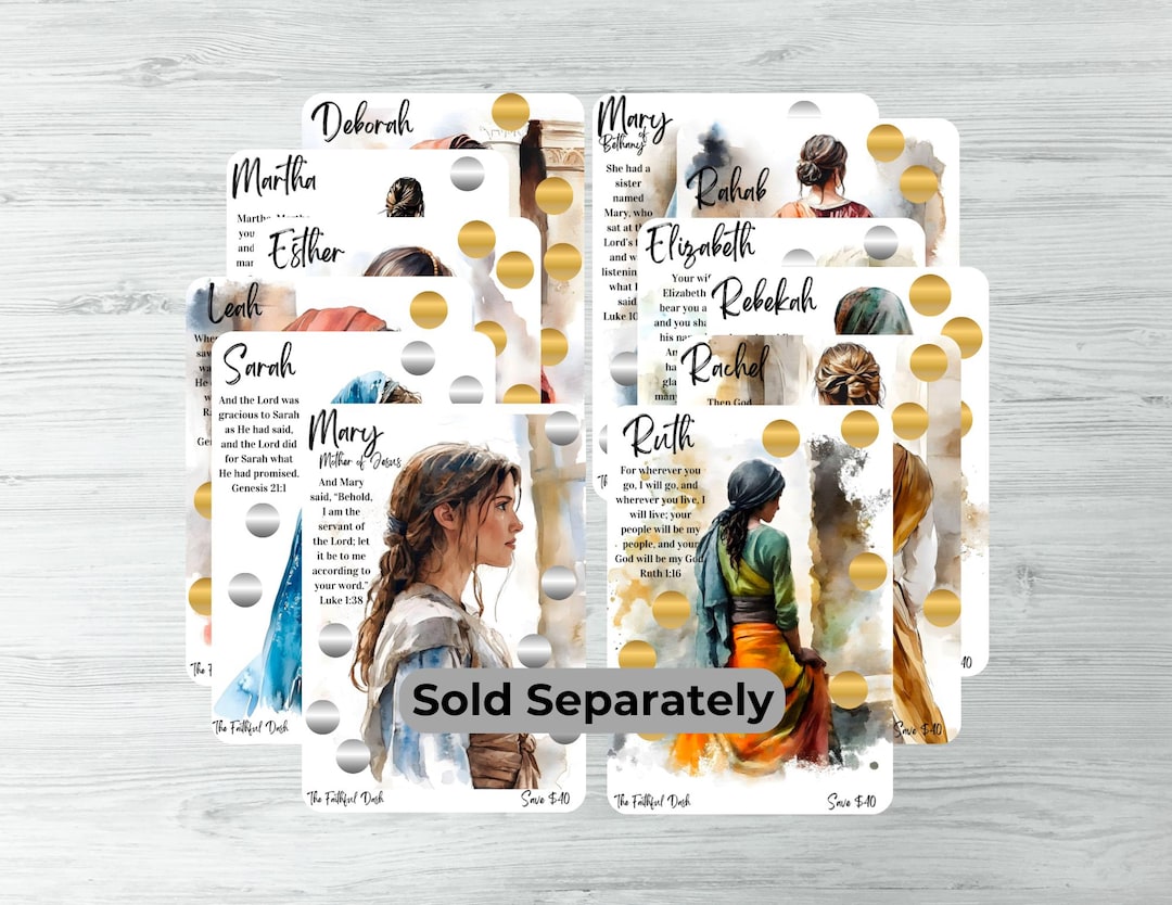 Individual WOMEN of the BIBLE | Scratch off Savings Challenges ...