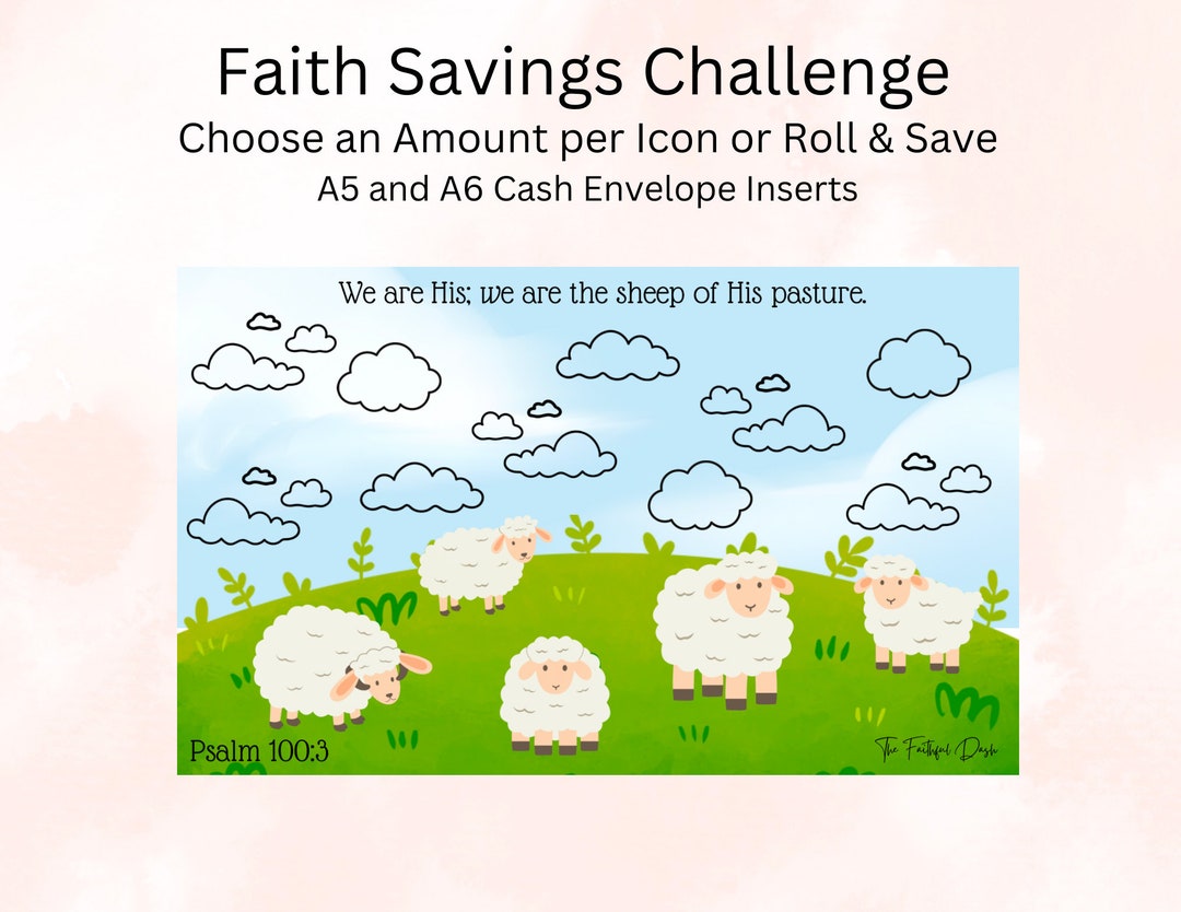 Faith/scripture Savings Challenge | Sheep of His Pasture | A5 and A6 ...