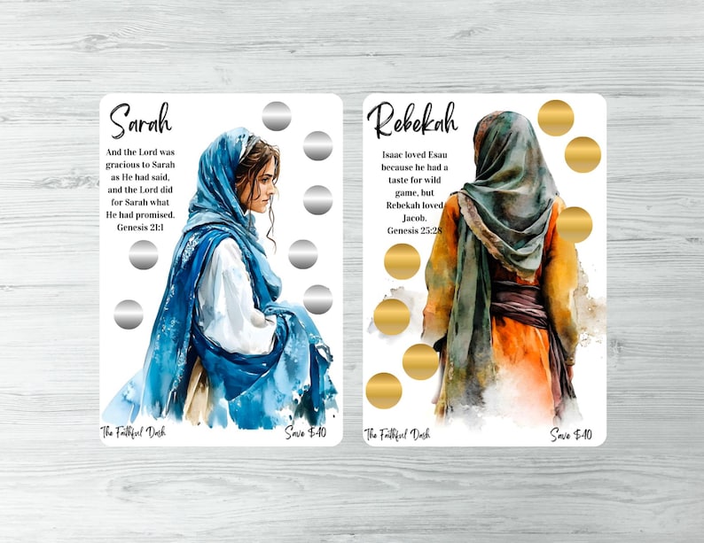 Individual WOMEN of the BIBLE | Scratch off Savings Challenges ...