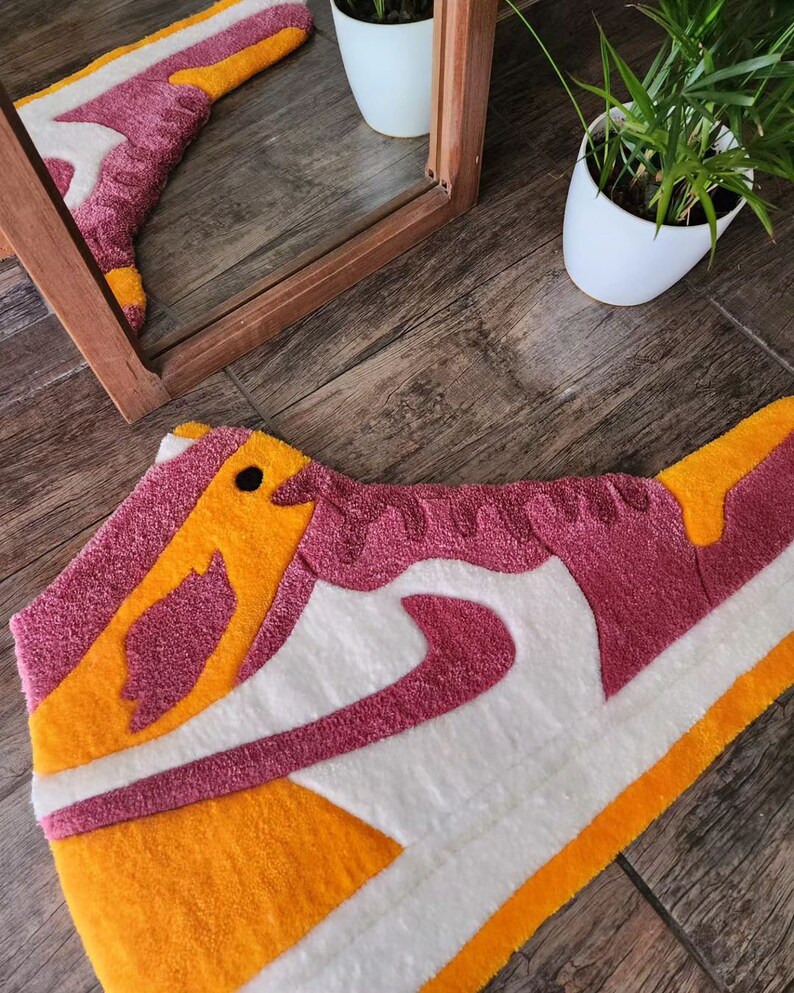 Nike Sneakers Air Jordan 1 Retro Tufted / Handmade Rug - Etsy