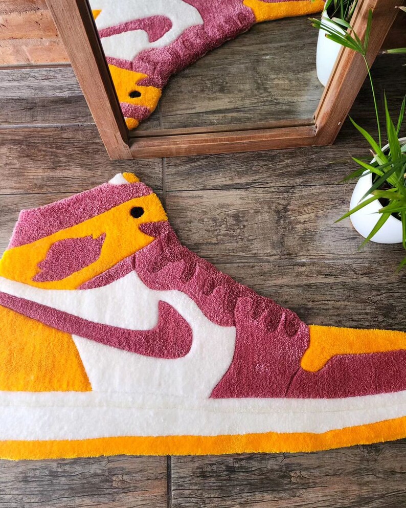 Nike Sneakers Air Jordan 1 Retro Tufted / Handmade Rug - Etsy