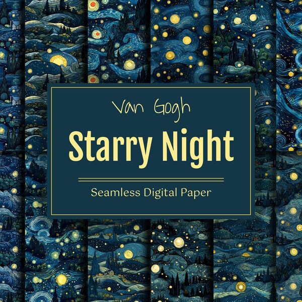 Starry Night Paper - Etsy