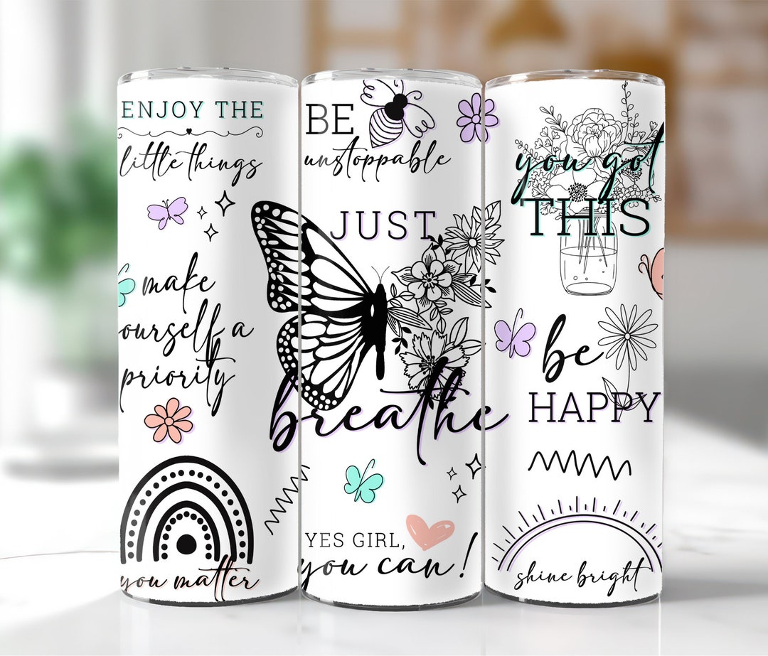 Positive Affirmations Tumbler, Daily Affirmations, Graduate Gift, 20 Oz ...