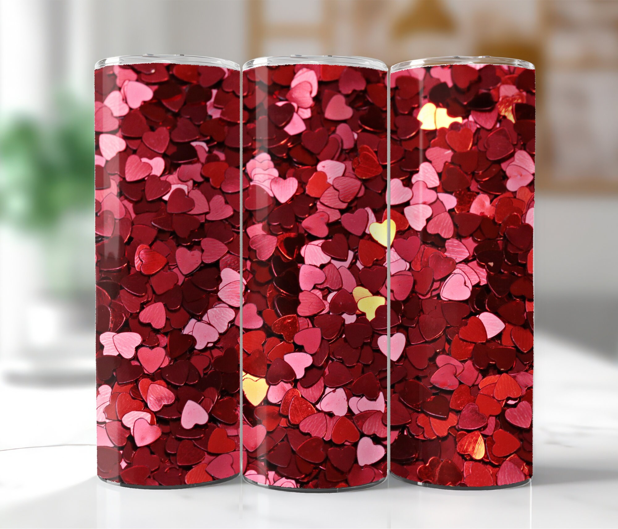 Valentine Hearts Tumbler Stainless Steel 20oz With Straw Sweetheart ...