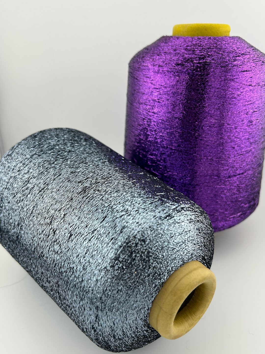 Lurex Yarn on Cone: Purple Silver Blue Metallic Glitter Thread - Etsy