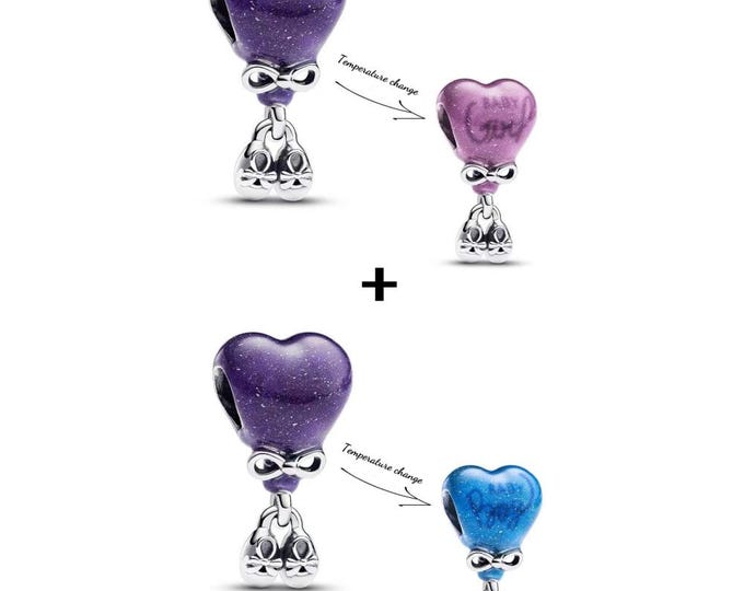 Pandora Girl + Boy Gender Reveal Colour-changing Charm - Etsy