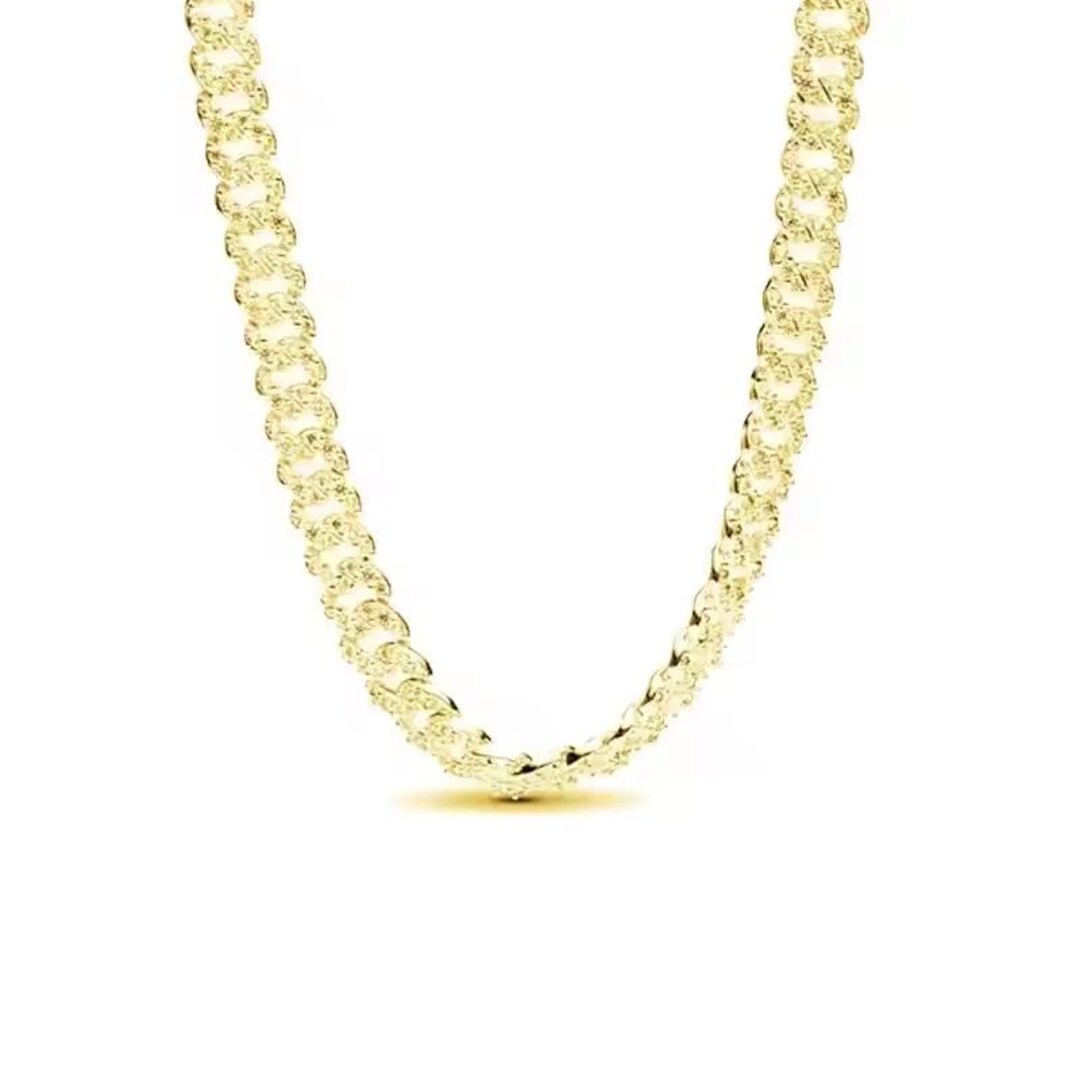Pandora Golden Pavé Cuban Chain Necklace - Etsy
