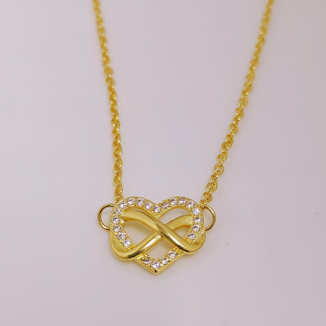 Pandora Shine Gold Infinity Heart Collier Necklace 362666C01-50 - Etsy