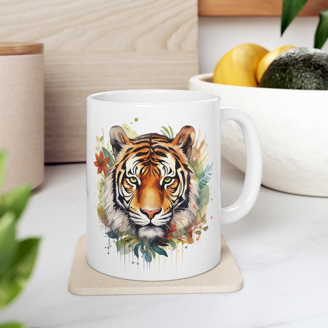 Custom Mugs, Mug, Tiger Mug, Animal Mug, Ceramic Mug 11oz - Etsy
