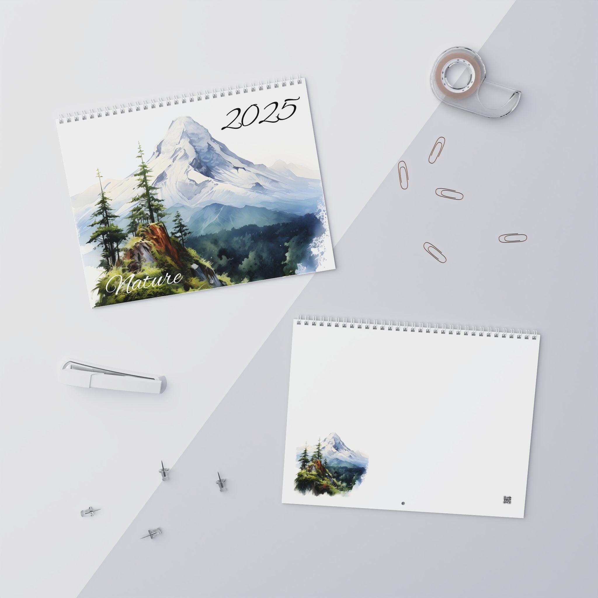 2025 Nature Wall Calendar | Stunning Mountain Scenes | 12-month Planner ...