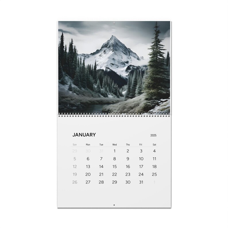 2025 Nature Wall Calendar Stunning Mountain Scenes 12-month Planner ...